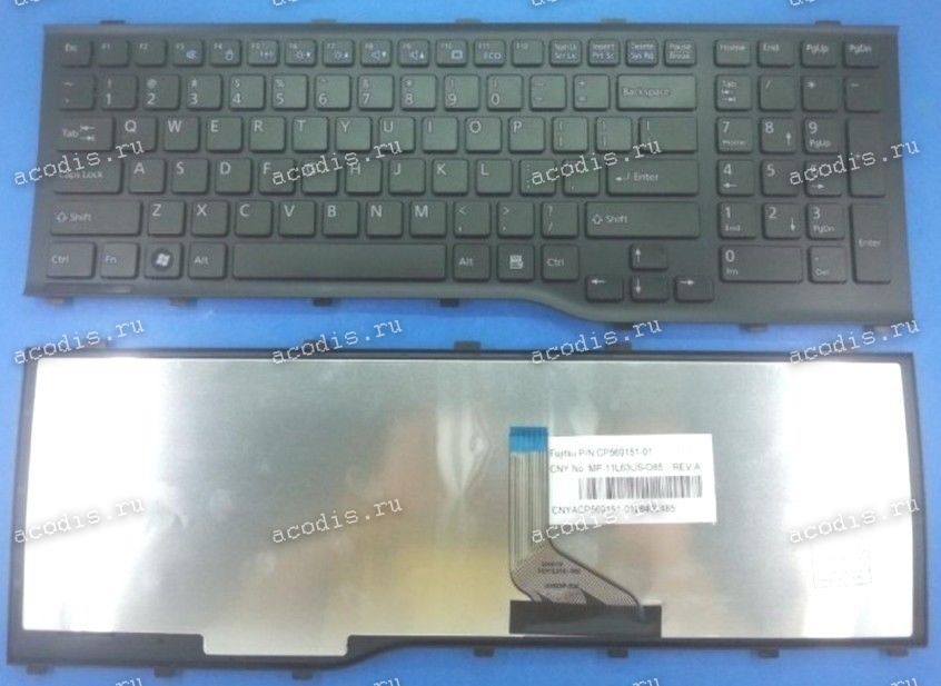 KBD Fujitsu Siemens LifeBook A532, AH532, N532, NH532 (Black/Matte/RUO ...